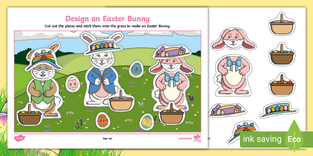 Easter Bunny Cutting Skills Activity (teacher made)