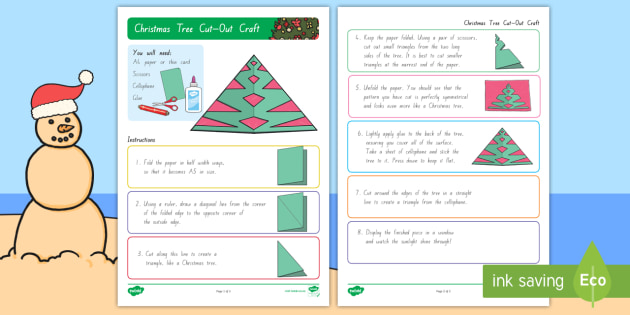 Christmas Decoration Cut-Out Craft (teacher made)