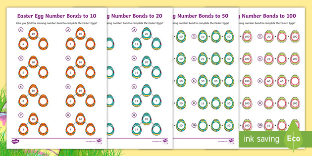 👉 Easter-Themed Number Bonds (Ages 5-7) (teacher made)