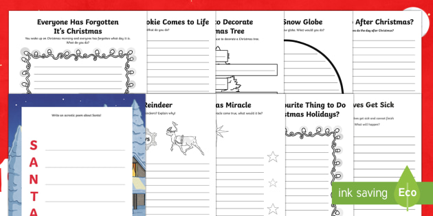 Christmas Writing Prompts and Writing Frames | Grades 1 to 3