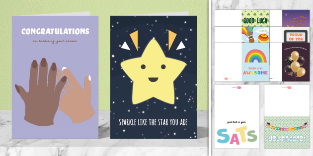 * NEW * KS2 SATs Greeting Cards | Twinkl Party