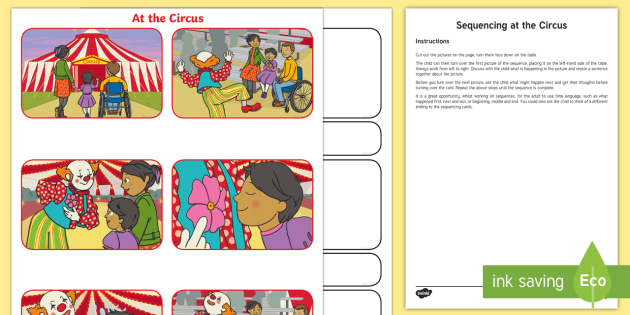 At the Circus Sequencing Cards (teacher made)