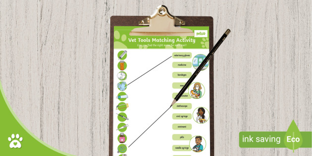 Vet Tools Matching Activity | Veterinarian Kit | Twinkl