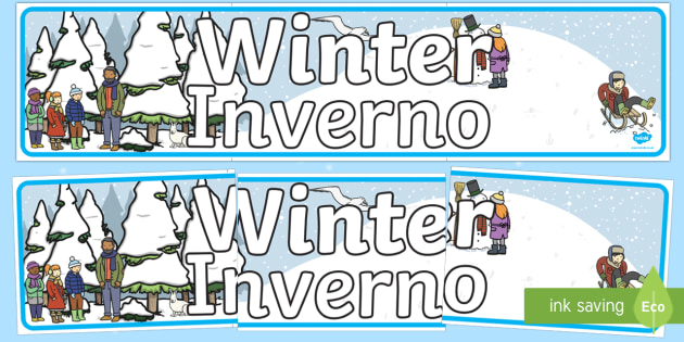 Winter Display Banner English/Italian - Winter Display Banner