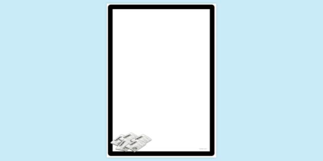Newspaper Border Template - English - Parents (teacher made)