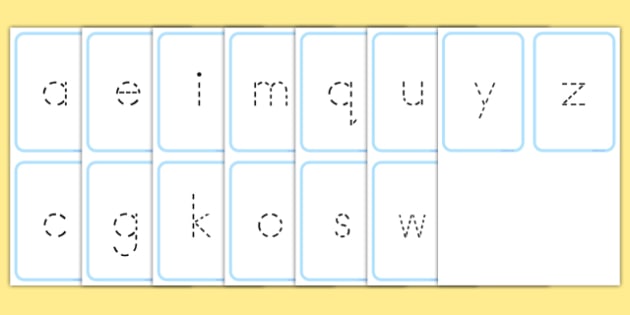 Alphabet Dotted Letter Writing Letter Formation Flash Cards