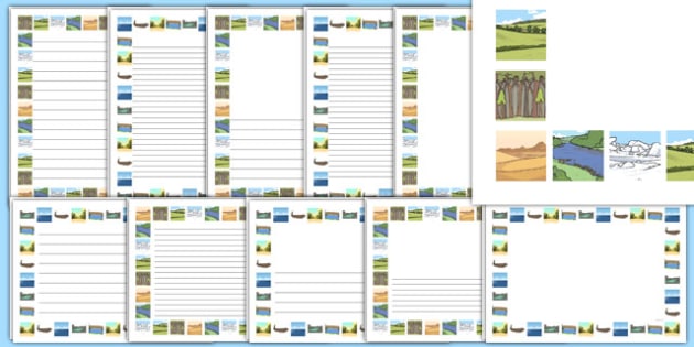 Types of Habitats Page Borders (teacher made)