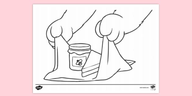 FREE! - Bear Unwrapping Food Colouring | Colouring Sheets
