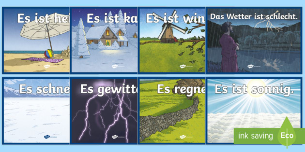 Weather Display Posters German (teacher made)