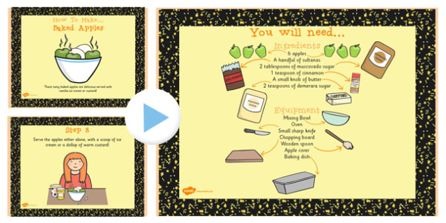 Baked Apple Recipe PowerPoint