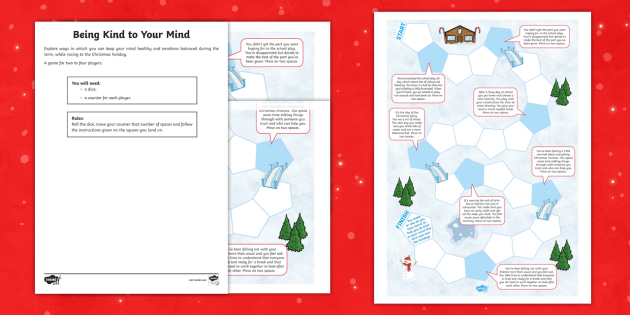 Christmas Mindfulness Board Game | Being Kind to Your Mind
