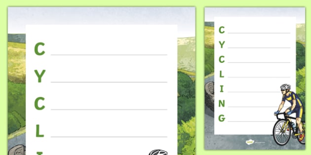 Cycling Acrostic Poem (teacher made)