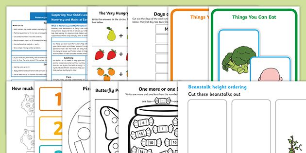 Early Level P1 Numeracy Home Learning Pack 2 (teacher made)