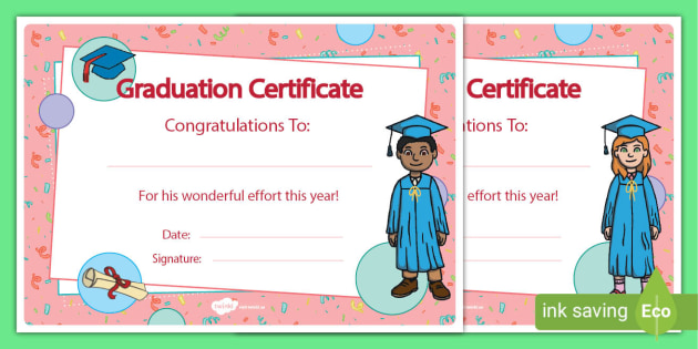 * NEW * Graduation Certificates (teacher made)