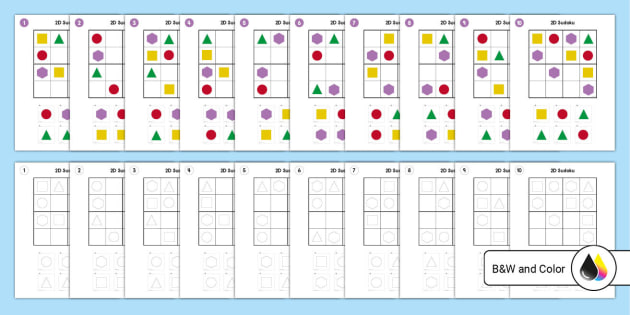 Shape Sudoku for Kids | Teaching Resource | Twinkl