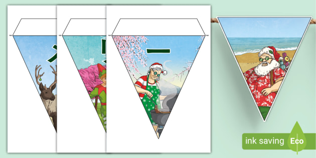 Christmas Bunting Japanese (Teacher-Made)