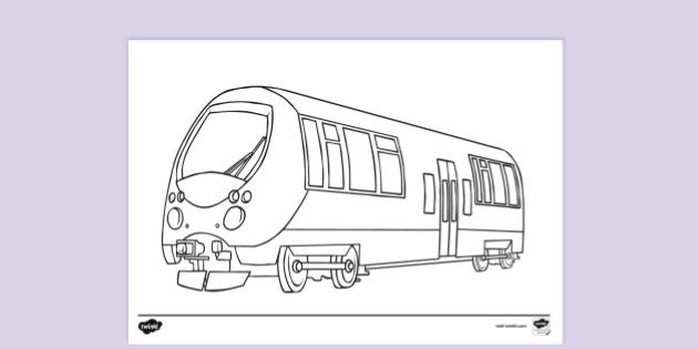 FREE! - train colouring Colouring | Colouring Sheets
