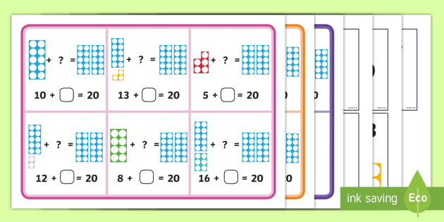 Number Shapes Number Bonds To 20 Bingo Numicon Number Bonds Number Shapes Number Bonds To 20 Bingo Numicon Number Bonds