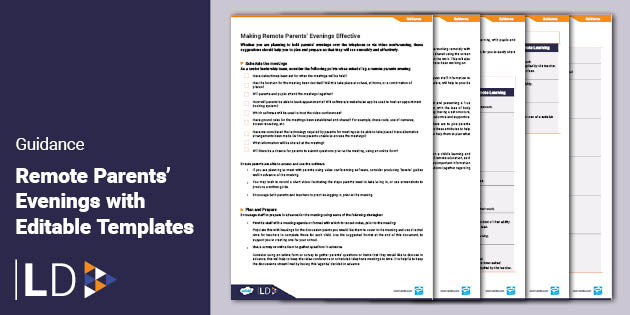 Remote Parents’ Evening Templates and Guidance Pack- CPD