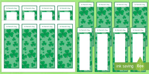 St. Patrick's Day Bookmarks (teacher made)
