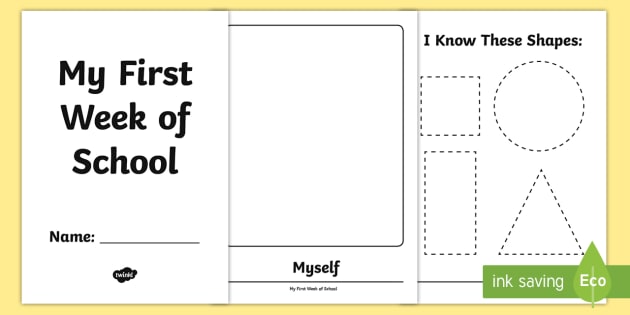 My First Week of Junior Infants Activity Booklet My First Week of Junior Infants Activity Booklet