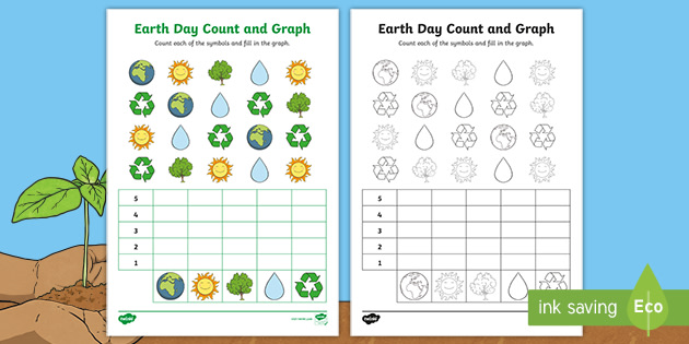 Earth Day Count and Graph Activity (teacher made)