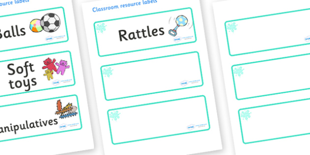FREE! - Turquoise Themed Editable Additional Resource Labels