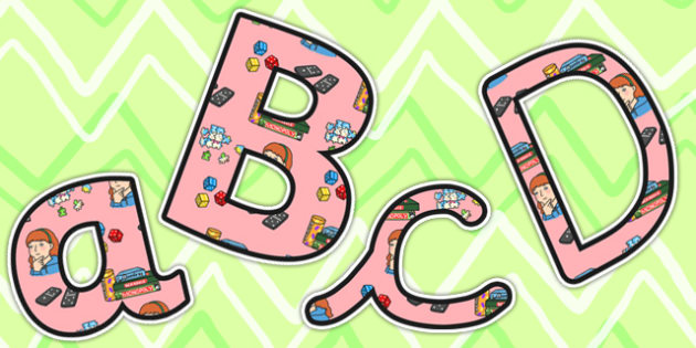 FREE! - 👉 Puzzle Area Themed Size Editable Display Lettering - puzzle area