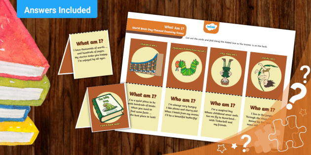 What Am I? World Book Day Guessing Game Cards - Kids Puzzles