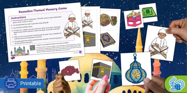 FREE! - Ramadan Cards Memory Game for EYFS Ramadan Activities