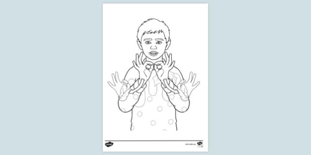 FREE! - BSL Silent, Peace Colouring Sheet | Colouring Sheets