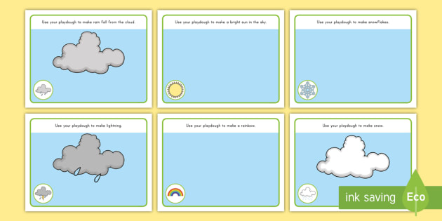 Weather Playdough Mats (teacher made)