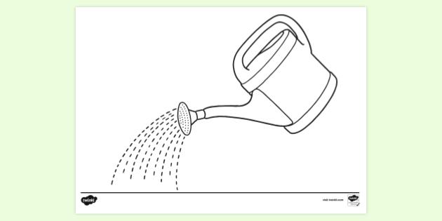FREE! - Watering Can with Water Colouring Sheet | Colouring Sheets