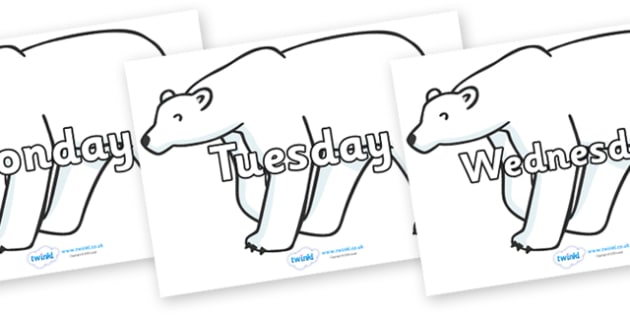 Days of the Week on Polar Bears