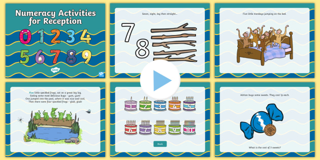 Reception Numeracy Activities PowerPoint (teacher made)