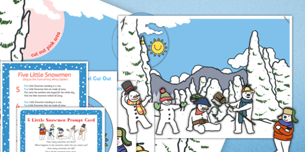 5 Little Snowmen Interactive Poster and Resource Pack
