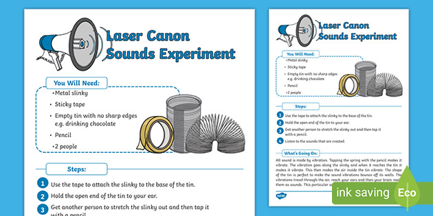 Laser Canon Sounds Science Experiment