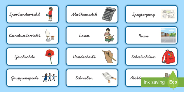 Stundenplan Beschriftungsschilder (teacher made)
