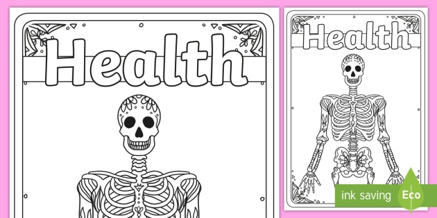 Health Mindfulness Colouring Book Cover (teacher made)