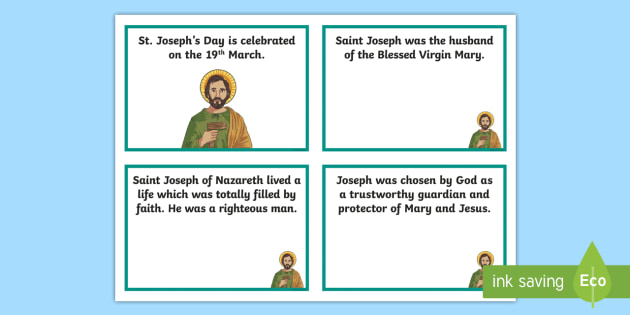 Saint Joseph Fact Cards (Teacher-Made)
