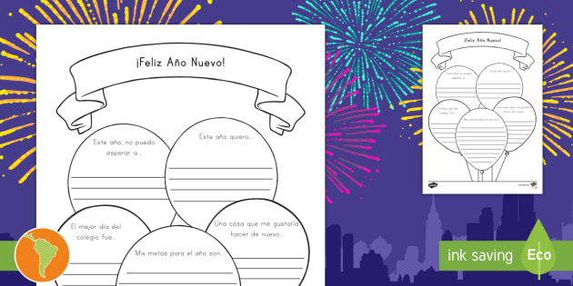 Ficha de actividad: Año Nuevo (teacher made)