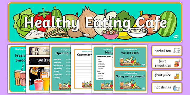 Healthy Eating Cafe Role Play Pack-healthy eating caf
