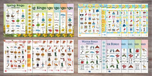 * NEW * Seasonal Bingo Games Printable Pack | Twinkl Party