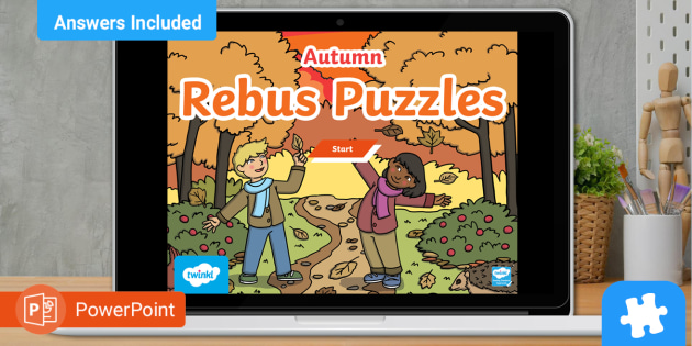Fun Autumn Rebus Puzzles PowerPoint - Twinkl - Kids Puzzles