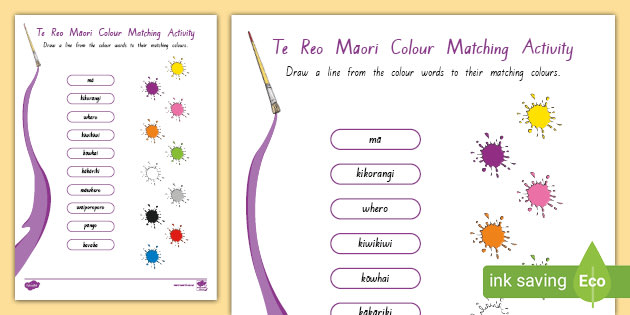 Te Reo Māori Colour Matching Activity (teacher made)