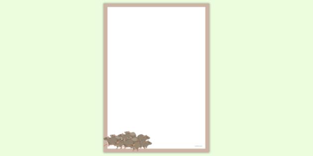 Simple Blank Group of Rats Page Border | Writing | Twinkl