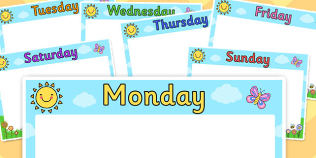 A3 KS1 Visual Timetable Posters (teacher made)