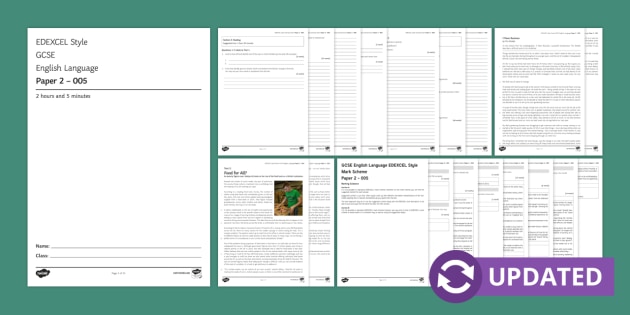 Edexcel English Language Paper 2: Full Practice Paper - Poverty
