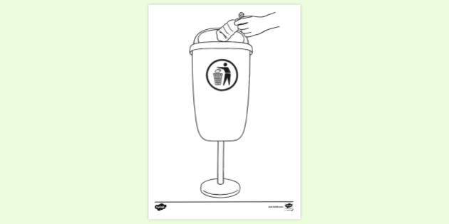 Litter Colouring Page | Colouring Sheets