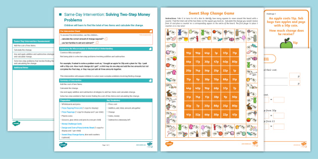 👉 Y2 Maths Intervention Plan: Solving Two-Step Money Problems